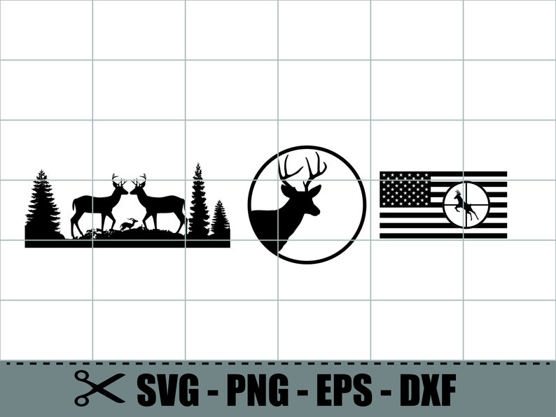 Deer Bundle Svgdeer Svgnature Deer Svg File Mountains Svg - Etsy