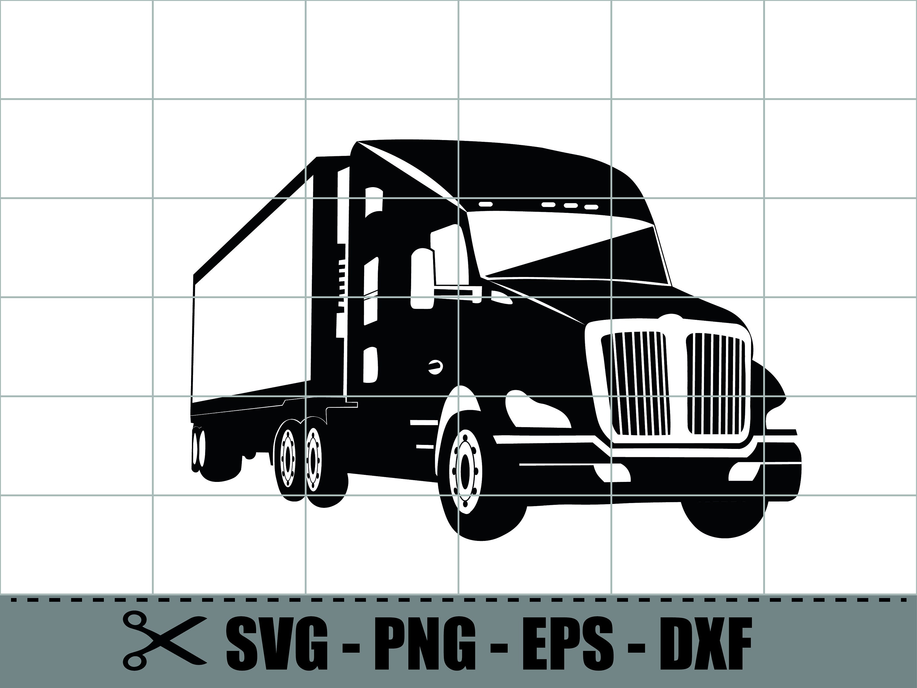 Semi Truck Svg, Truck Driver Svg, Trucker Svg, Semi Truck Clipart ...