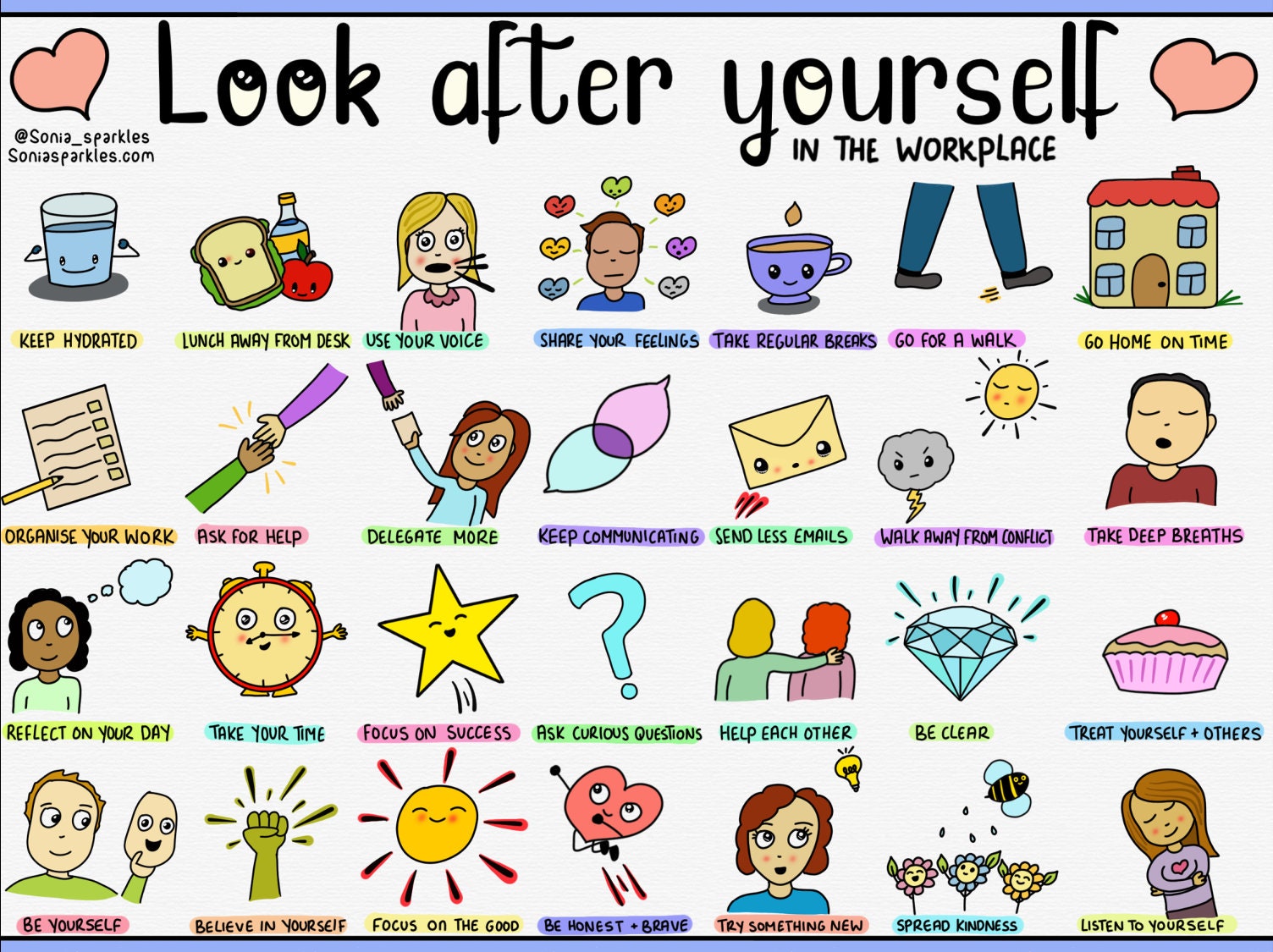 Look After Yourself in the Workplace - Motivational - Teamwork ...