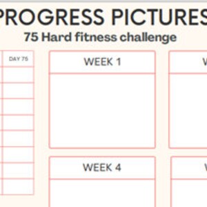 75 Hard Template including Progress Tracker - Etsy