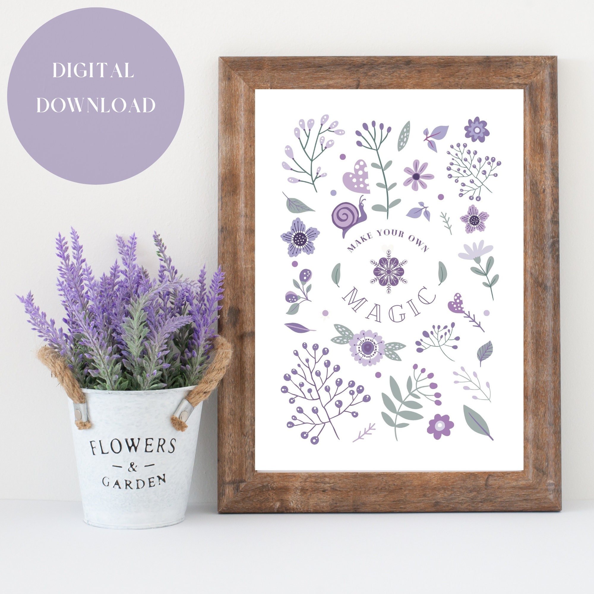 Make Your Own Magic Colorful Wall Art, Digital Art Print, Bedroom Decor ...