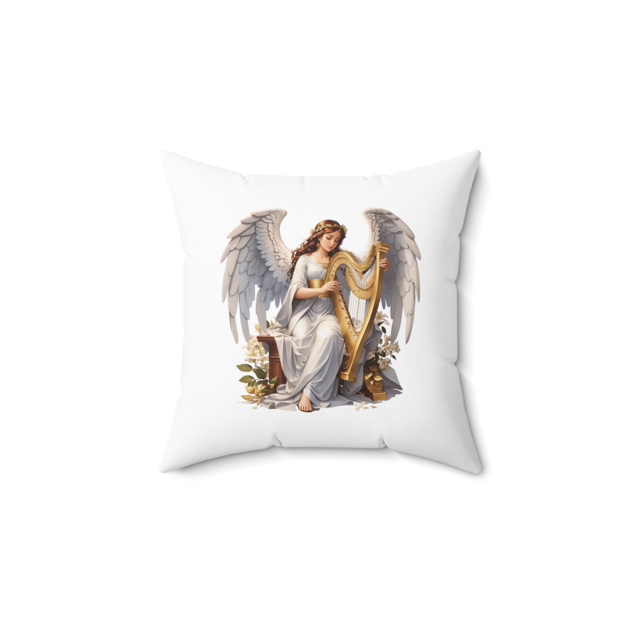Angels Pillow, Heavenly Angel Pillow, Angel Playing Harp, Angel Praying ...