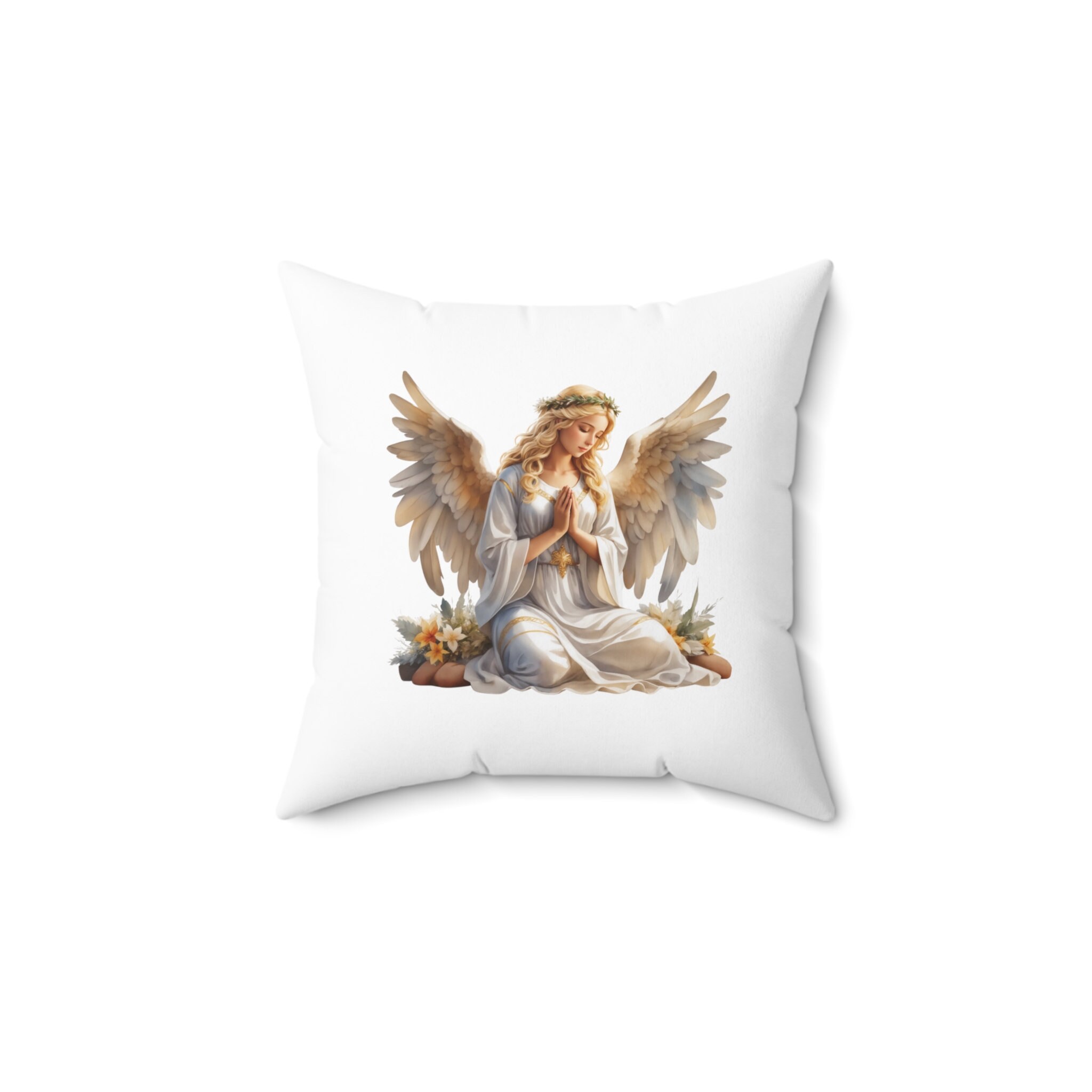 Angels Pillow, Heavenly Angel Pillow, Angel Playing Harp, Angel Praying ...