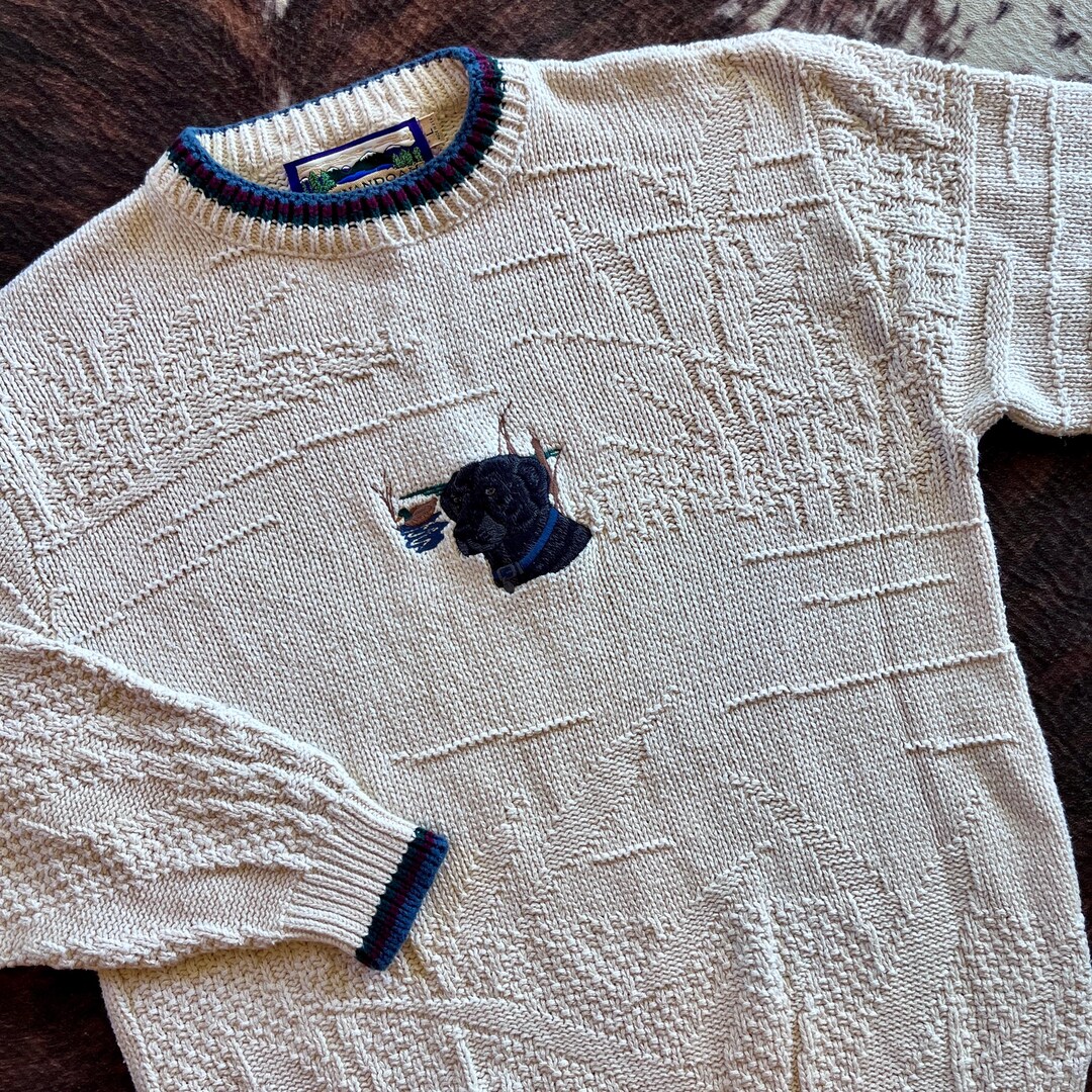 Vintage Black Labrador Sweater - Etsy