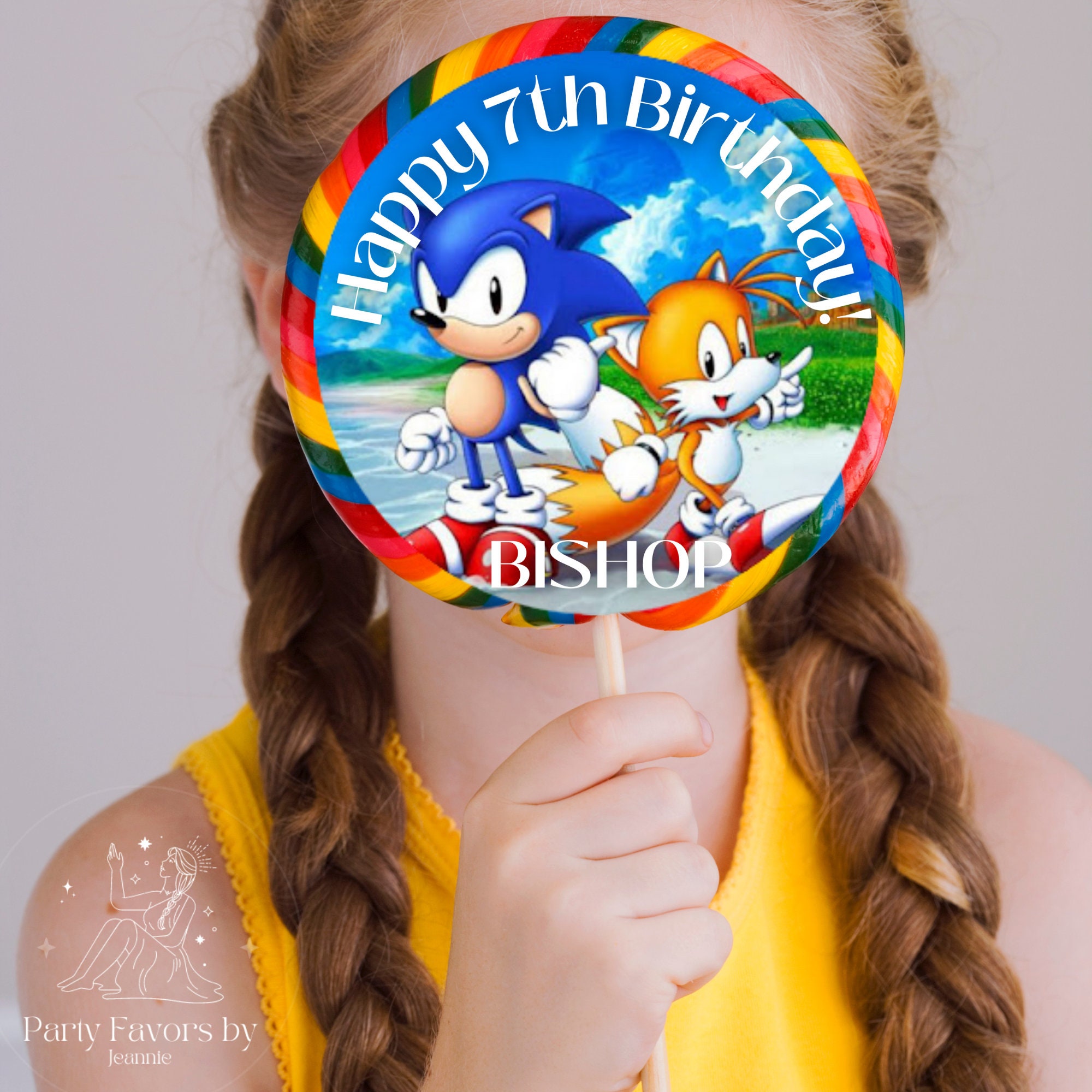 Sonic Birthday Round Sticker Labels Birthday Party Favor Treat - Etsy