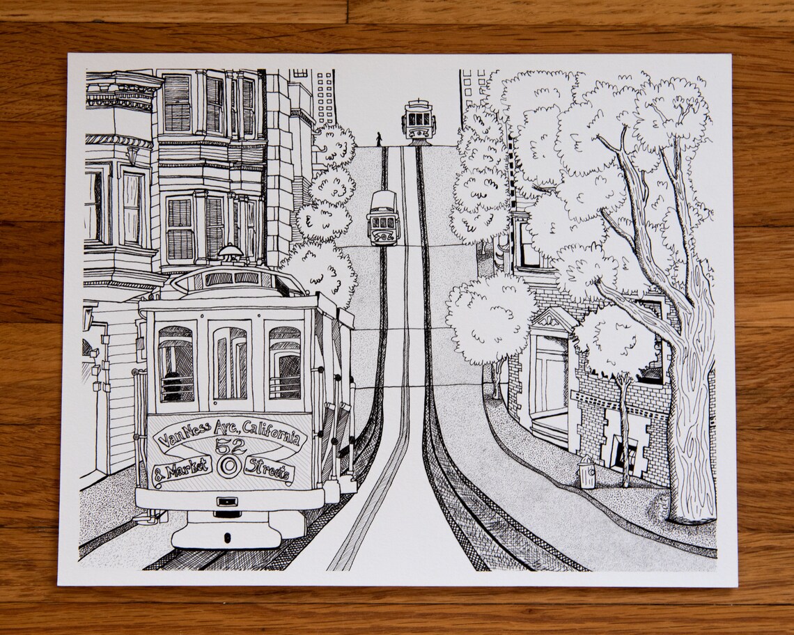 San Francisco Cable Car, Nob Hill California Line, San Francisco Pen ...