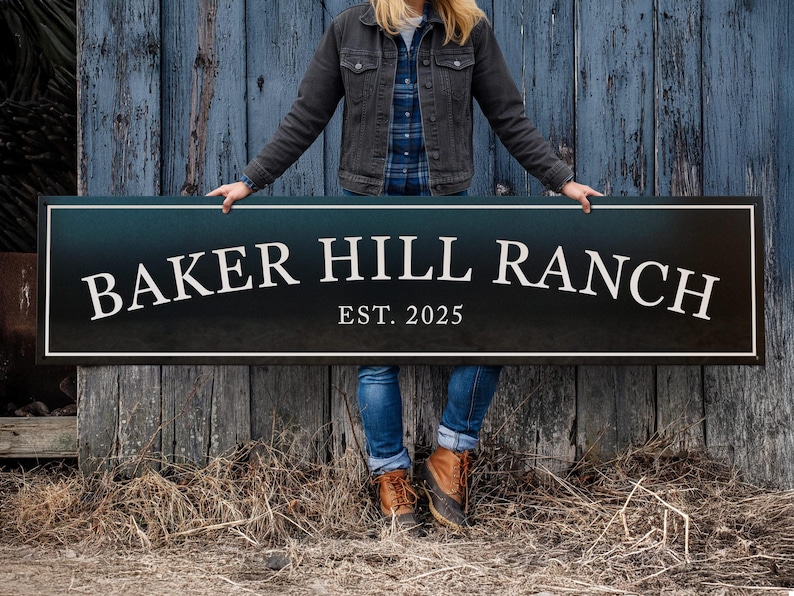 Custom Outdoor Family Ranch Sign, Weatherproof Sign, Large Metal ...