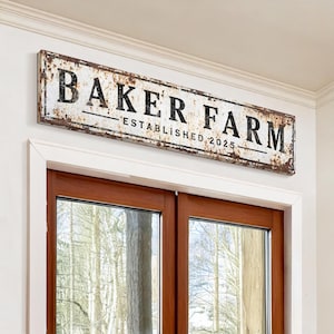 Large Farm Sign, Custom Family Name Modern Farmhouse Signs, Rustic ...