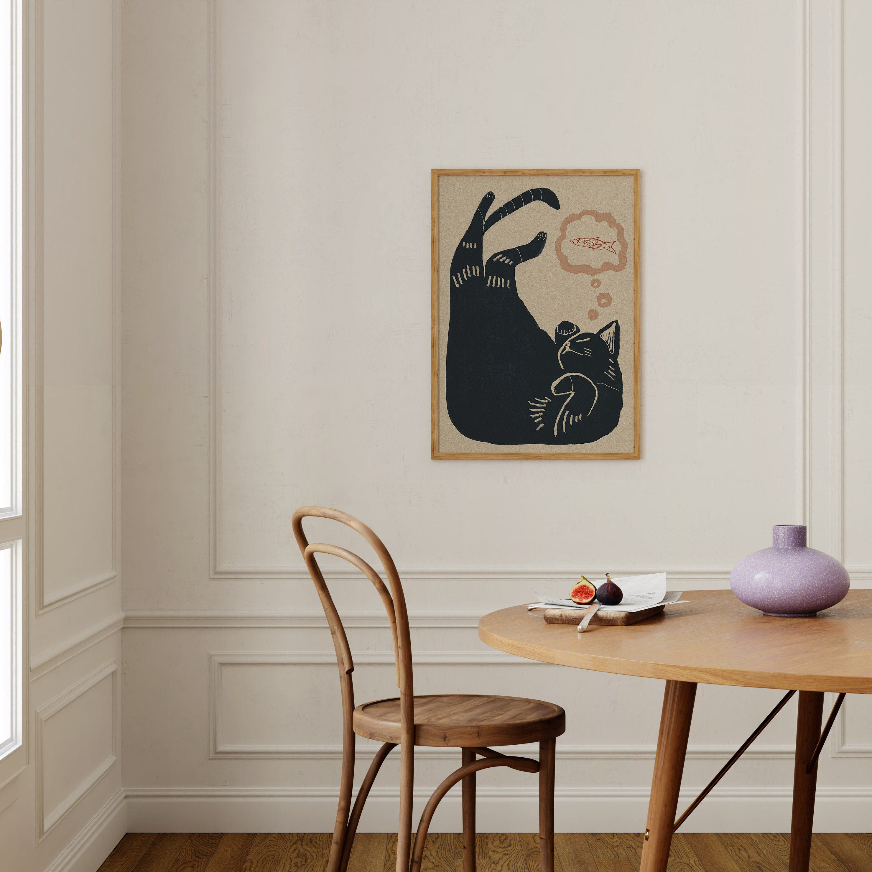 Cat Nap | Digital Download Wall Print| Cute Cat Illustration | Japanese ...