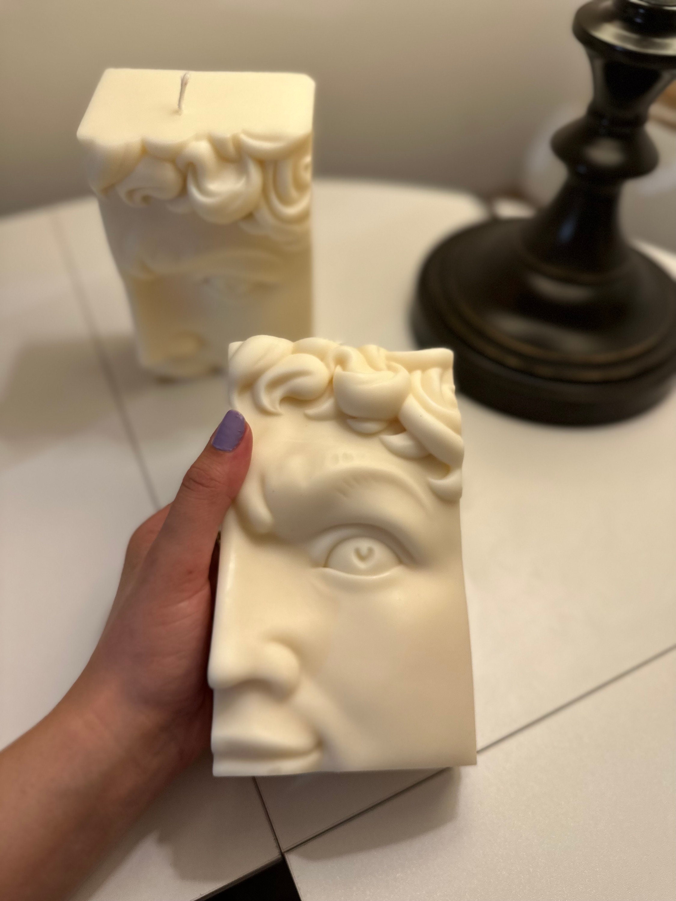 Handmade Candle- David Piece (half Face) - Etsy