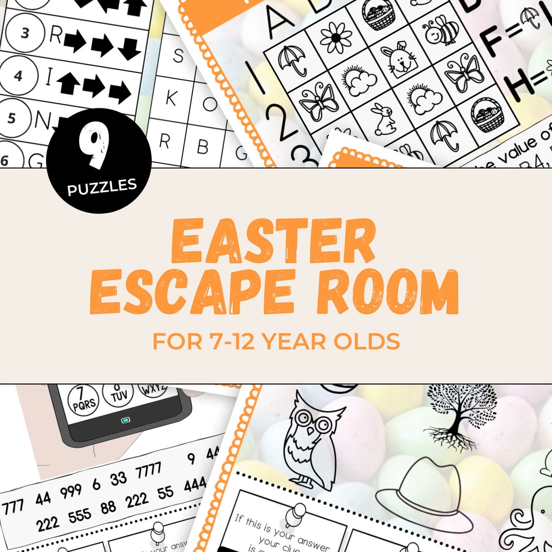 Easter Escape Room for Kids, Printable Party Game, Easter Activity ...