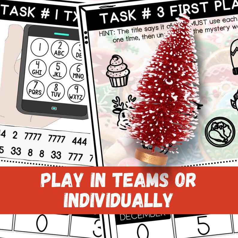 Christmas Escape Room for Kids, Printable Holiday Party Game, Xmas ...