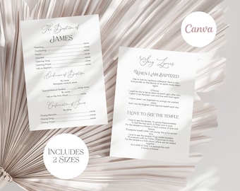 Double Sided Program Template - Etsy