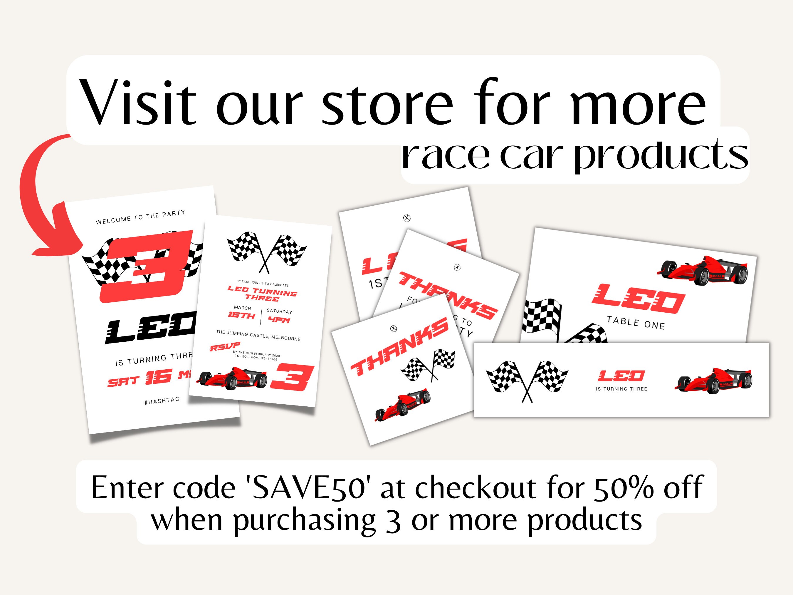 Race Car Party Food Sign, Canva Template, Snack Bar Sign, Racing Driver ...