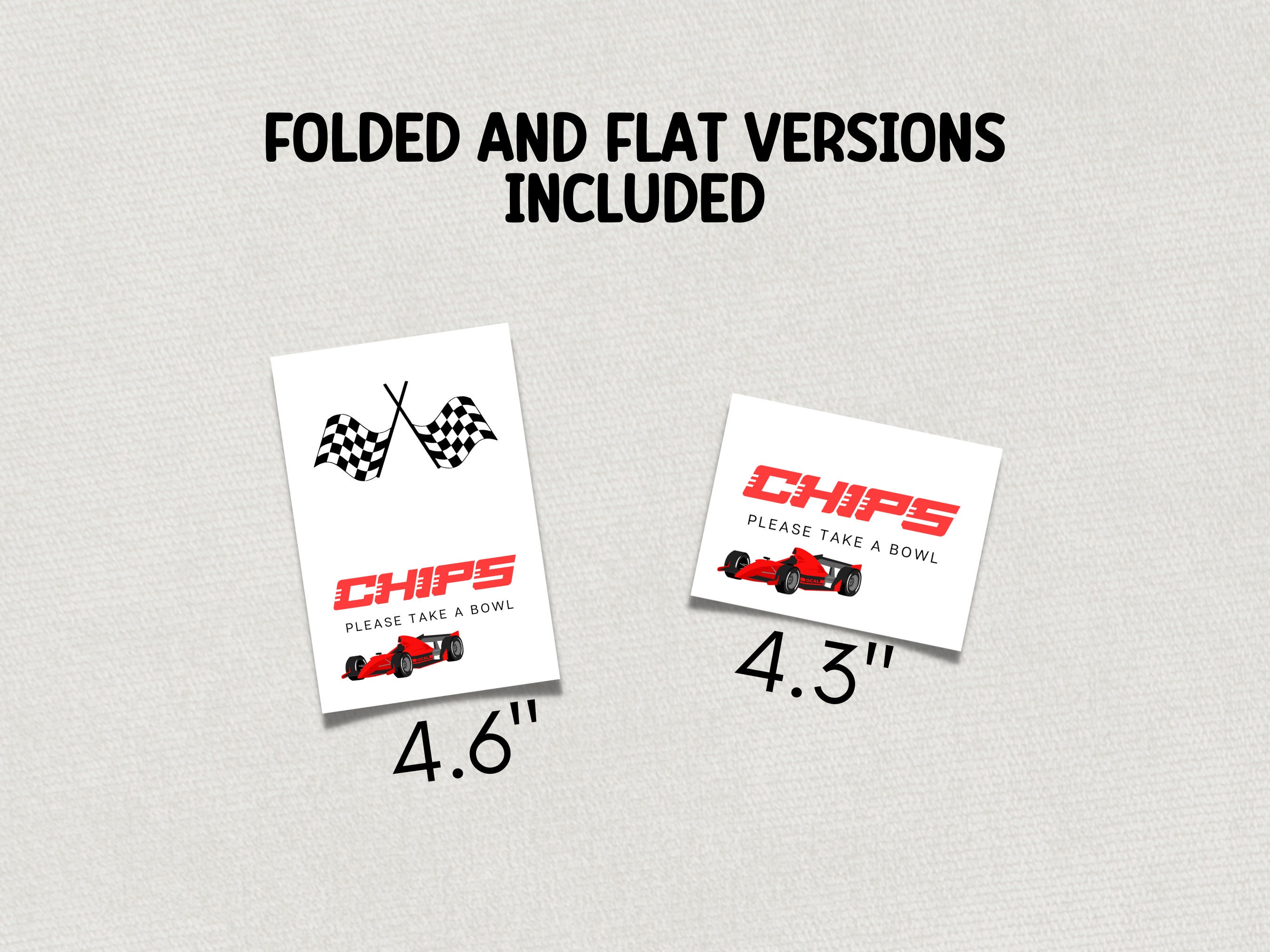 Race Car Buffet Cards, Go Kart Party Food Sign, Birthday Party, Food ...