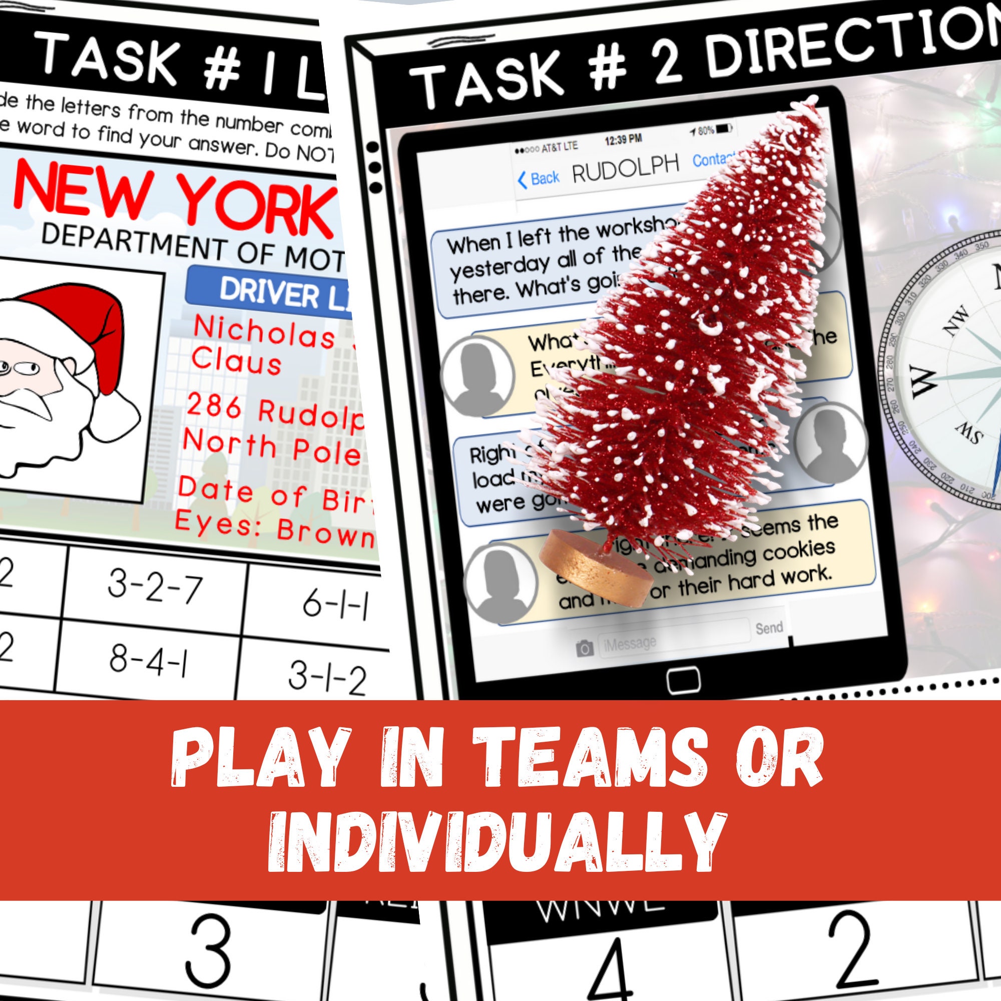 Christmas Escape Room for Kids, Printable Holiday Party Game, Xmas ...