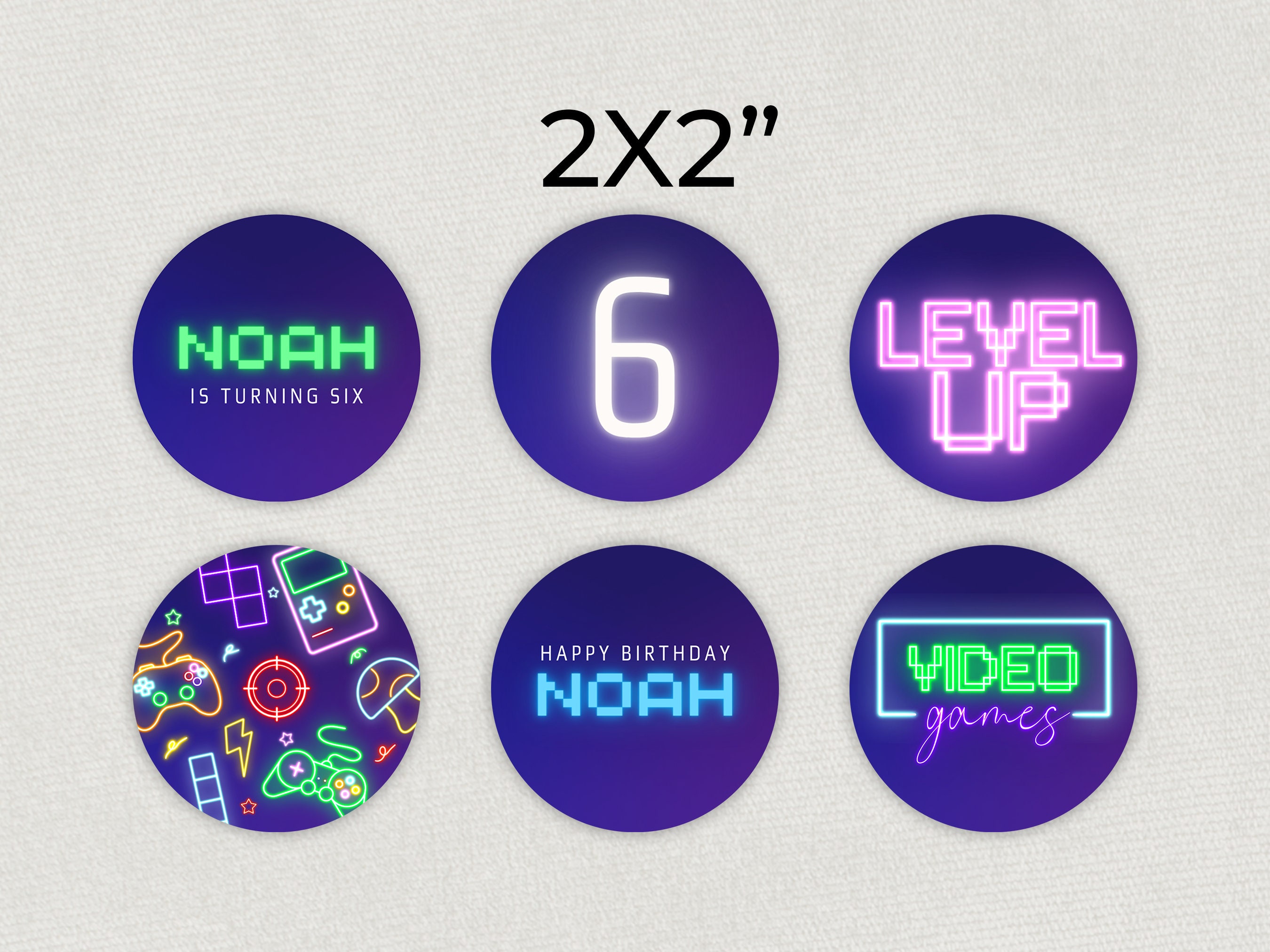 Arcade Cupcake Toppers, Video Game Birthday Party, Canva Template ...