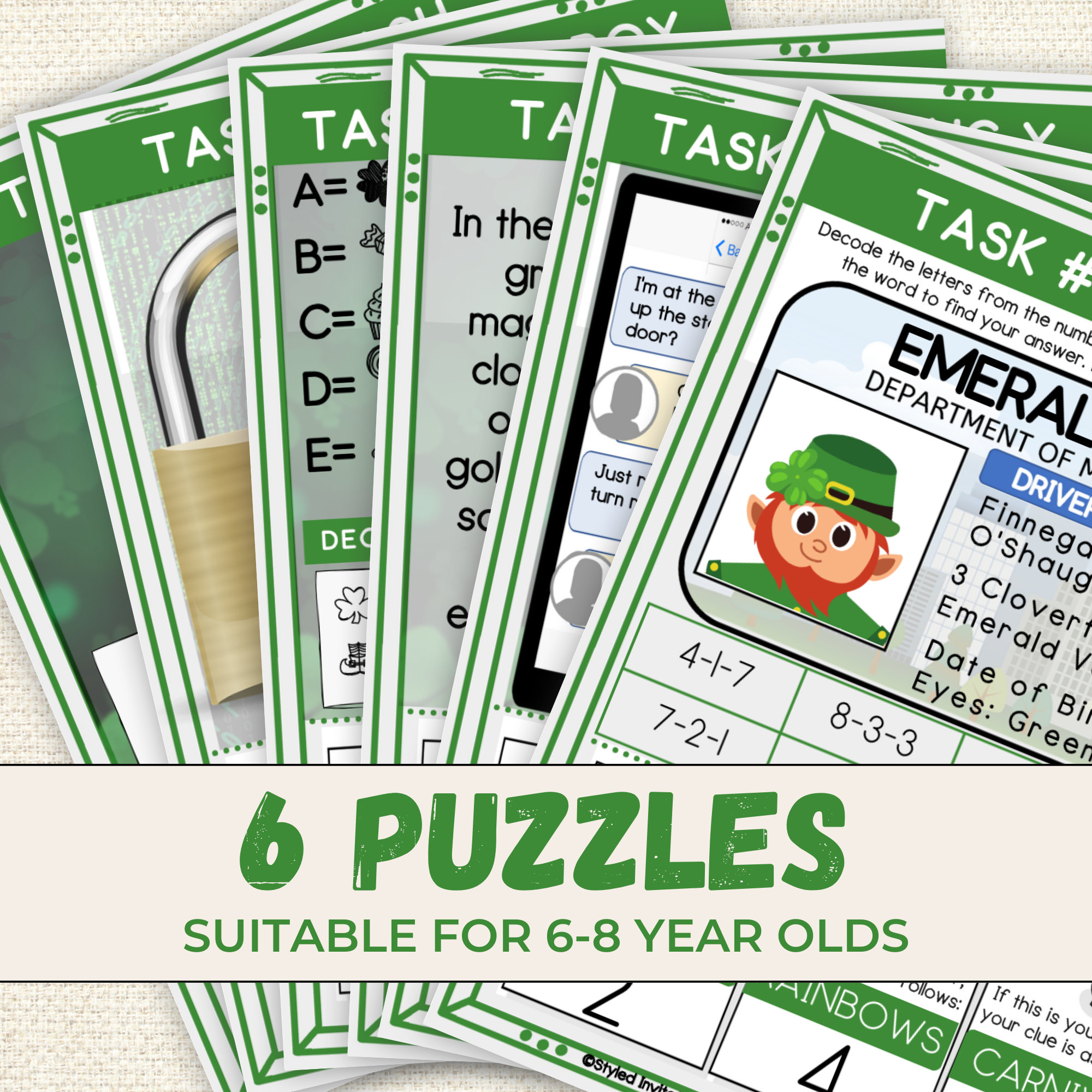 St Patrick's Day Escape Room for Kids, Printable Party Game, Paddy's ...