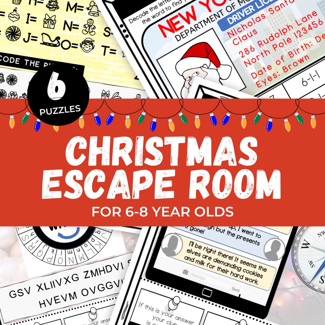 Christmas Escape Room for Kids, Printable Holiday Party Game, Xmas ...