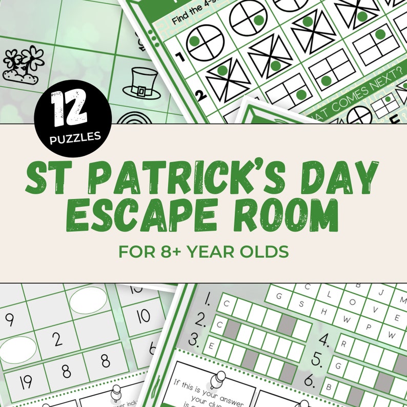 St Patrick's Day Escape Room for Kids, Printable Party Game, Paddy's ...