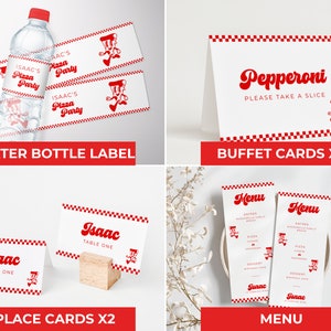 Pizza Party Invitation Bundle, Kids Pizza Party Pack, Editable Template ...