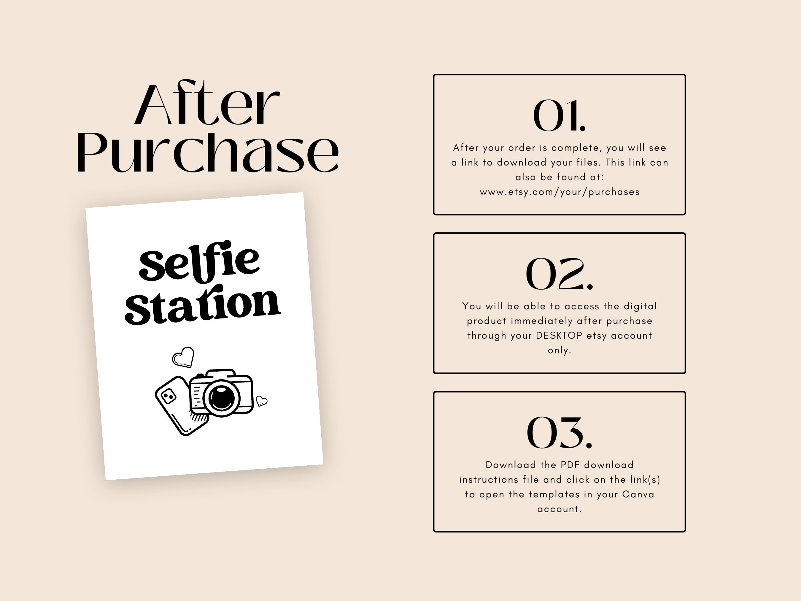 Minimalist Selfie Station Sign, Photo Booth Sign, Photo Selfie Sign ...