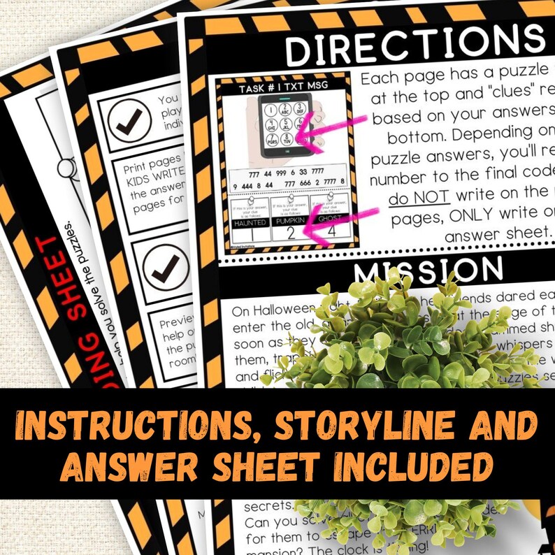 Halloween Escape Room for Kids, Printable Party Game, Halloween ...