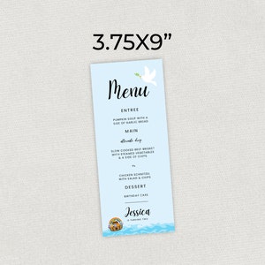 Noah's Ark Menu Template, Birthday Menu, Canva Template, Menu Card ...