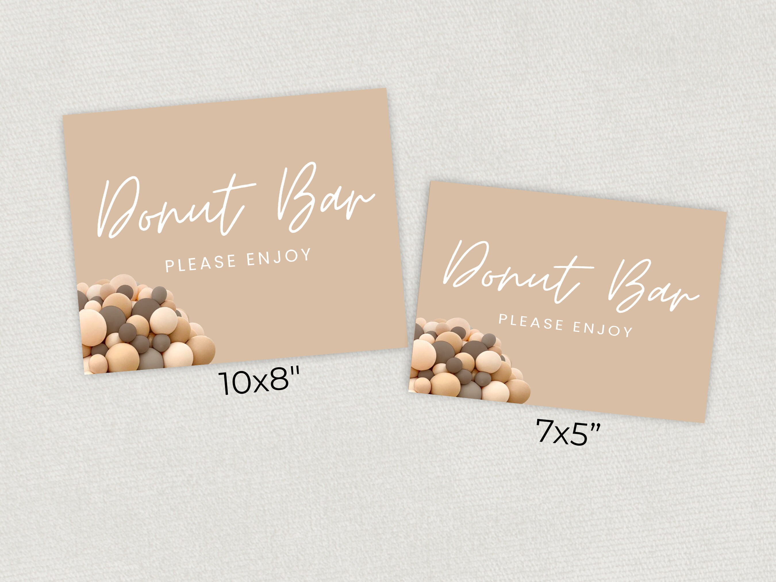 Bear Food Sign, Balloons Teddy Bear Baby Shower, Donut Bar Sign, Canva ...