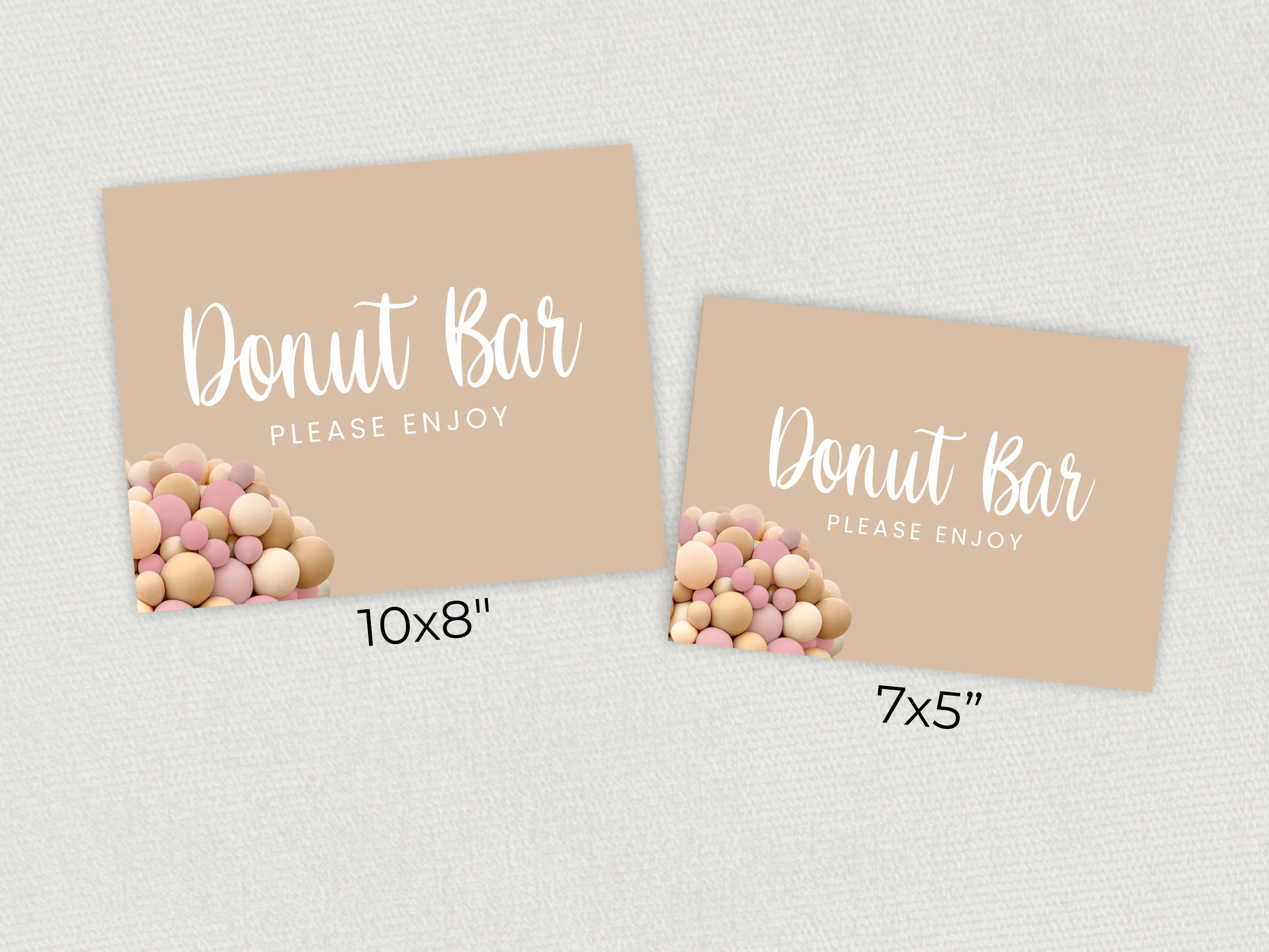 Bear Food Sign, Balloons Teddy Bear Baby Shower, Donut Bar Sign, Canva ...