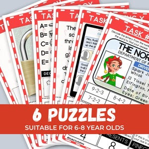 Christmas Escape Room for Kids, Printable Holiday Party Game, Xmas ...