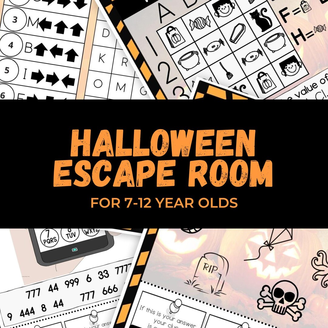 Halloween Escape Room for Kids, Printable Party Game, Halloween ...