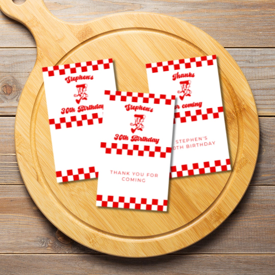 Pizza Party Matchbox Template, Matchbook, Pizzeria Favour Template ...
