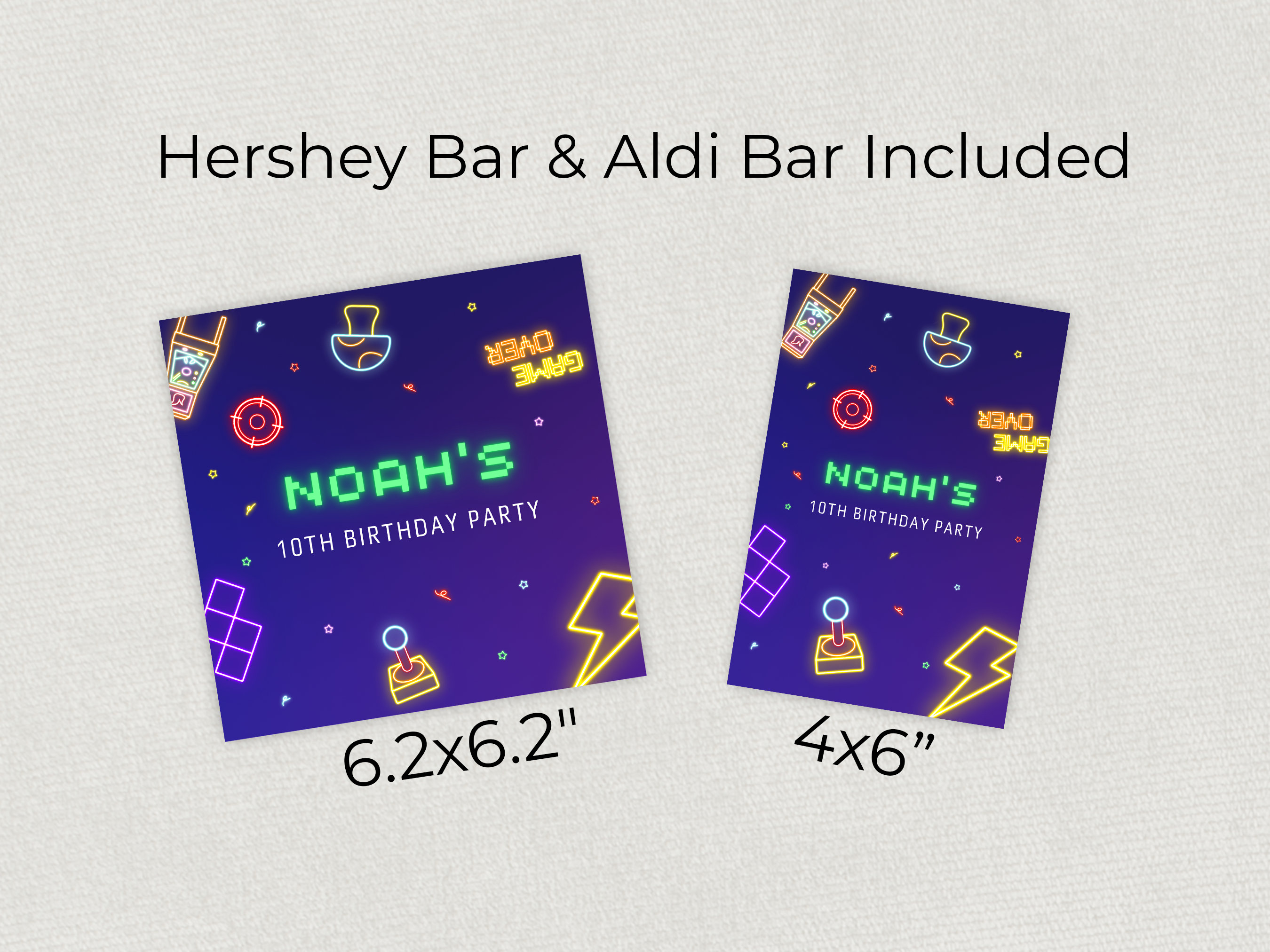 Arcade Birthday Chocolate Bar Wrapper, Candy Bar Label, Video Game Bday ...