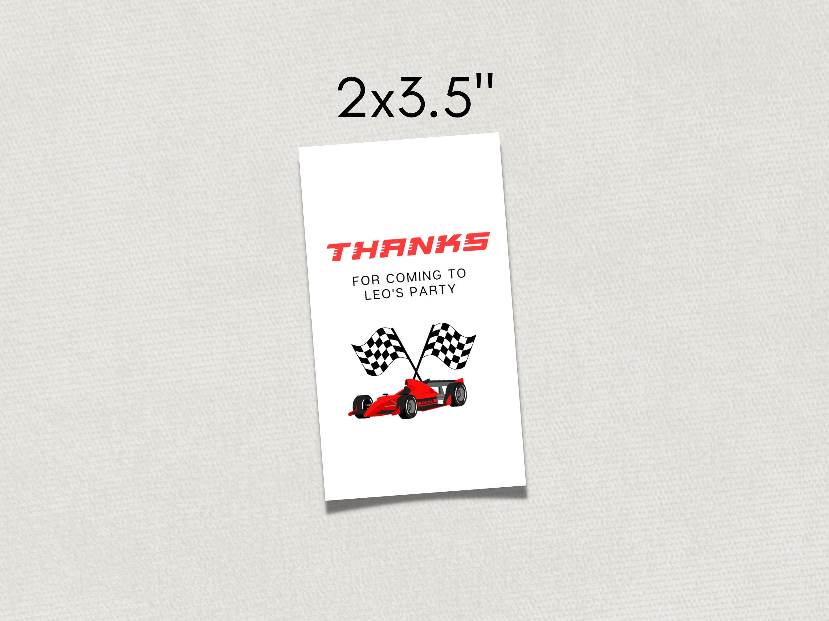 Race Car Party Bag Topper, Favor Tag, Treat Bag, Little Racer Bday ...