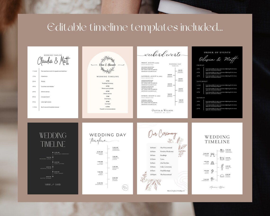 Ultimate Wedding DIY Canva Template Kit Editable Templates Fonts Colour ...