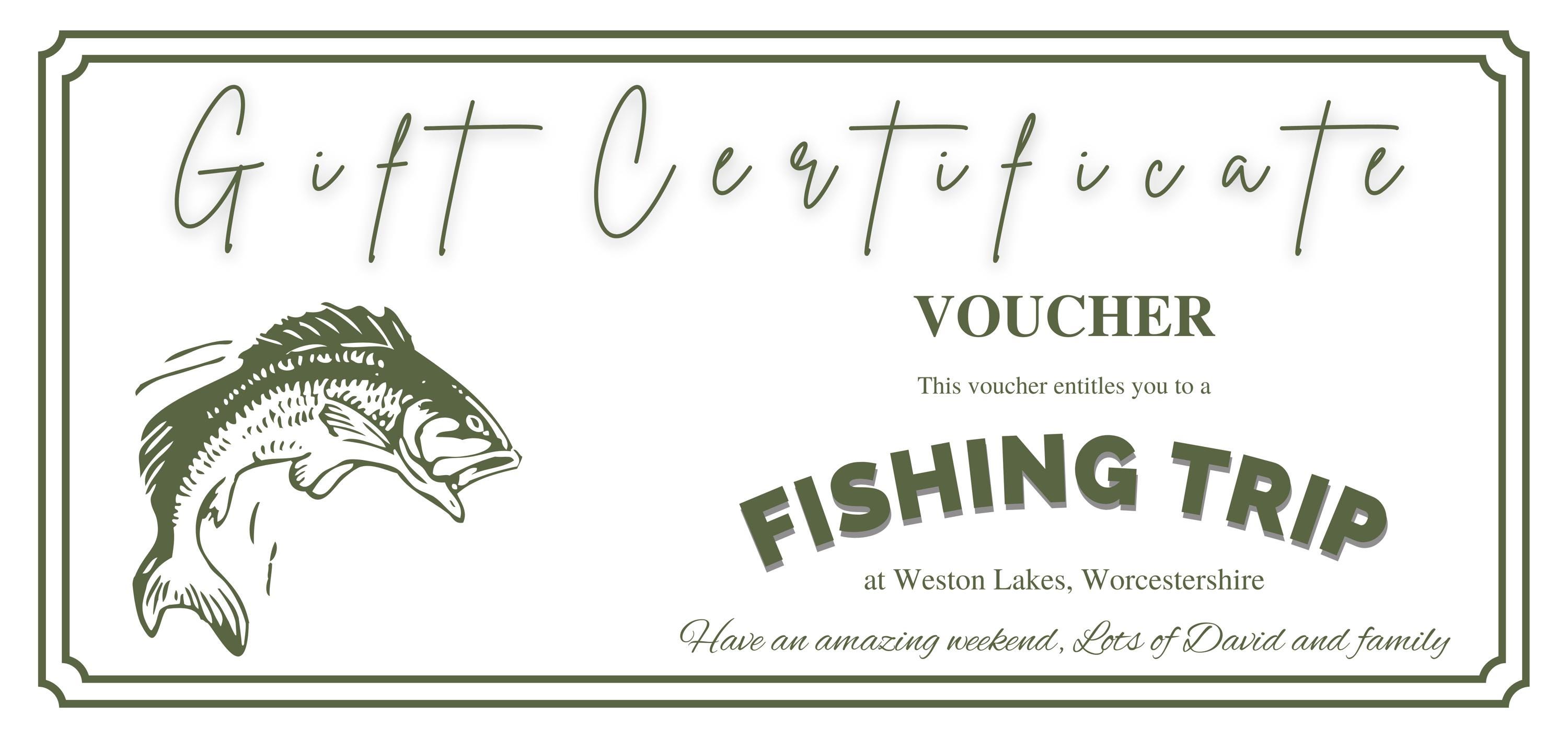 Editable Fishing Trip Gift Certificate Voucher Template for Him/her ...