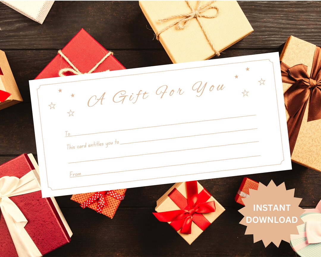 Custom Gift Certificate Voucher Card | Personalised Experience Voucher ...