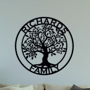 Personalized Family Tree,family Tree Metal Wall Art,tree of Life Wall ...