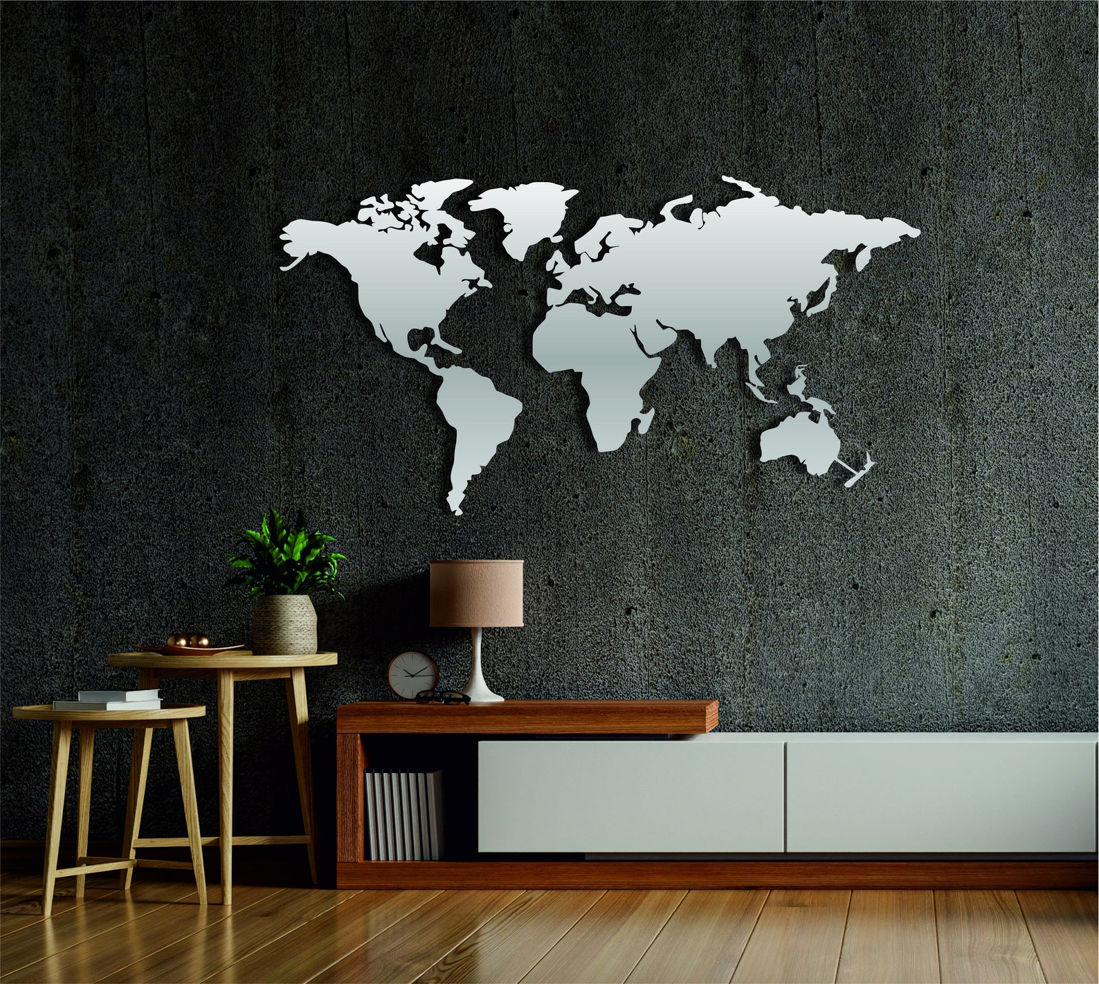 World Map Globe Metal World Map Wall Art Home Office Decor - Etsy