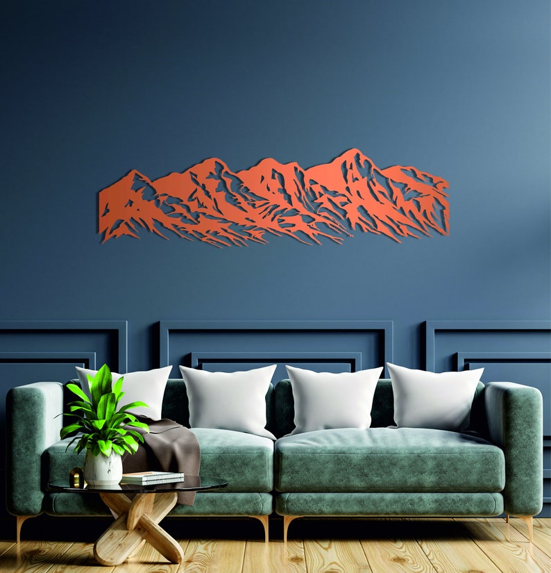 Mountain Metal Wall Art Decor Mountain Decorations Mountain - Etsy