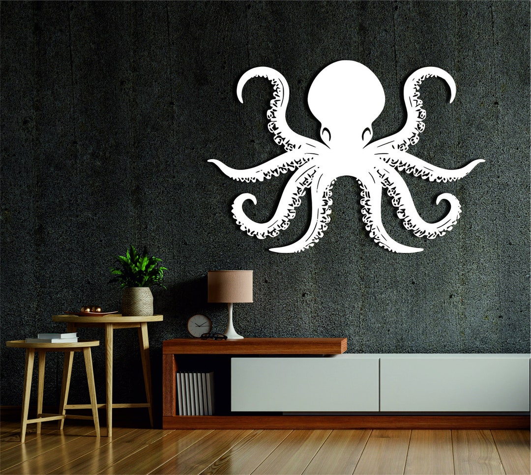 Octopus Wall Decor Octopus Metal Wall Art Metal Octopus - Etsy