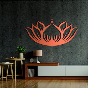 Lotus Metal Wall Art, Lotus Flower Wall Art, Metal Lotus Decoration ...