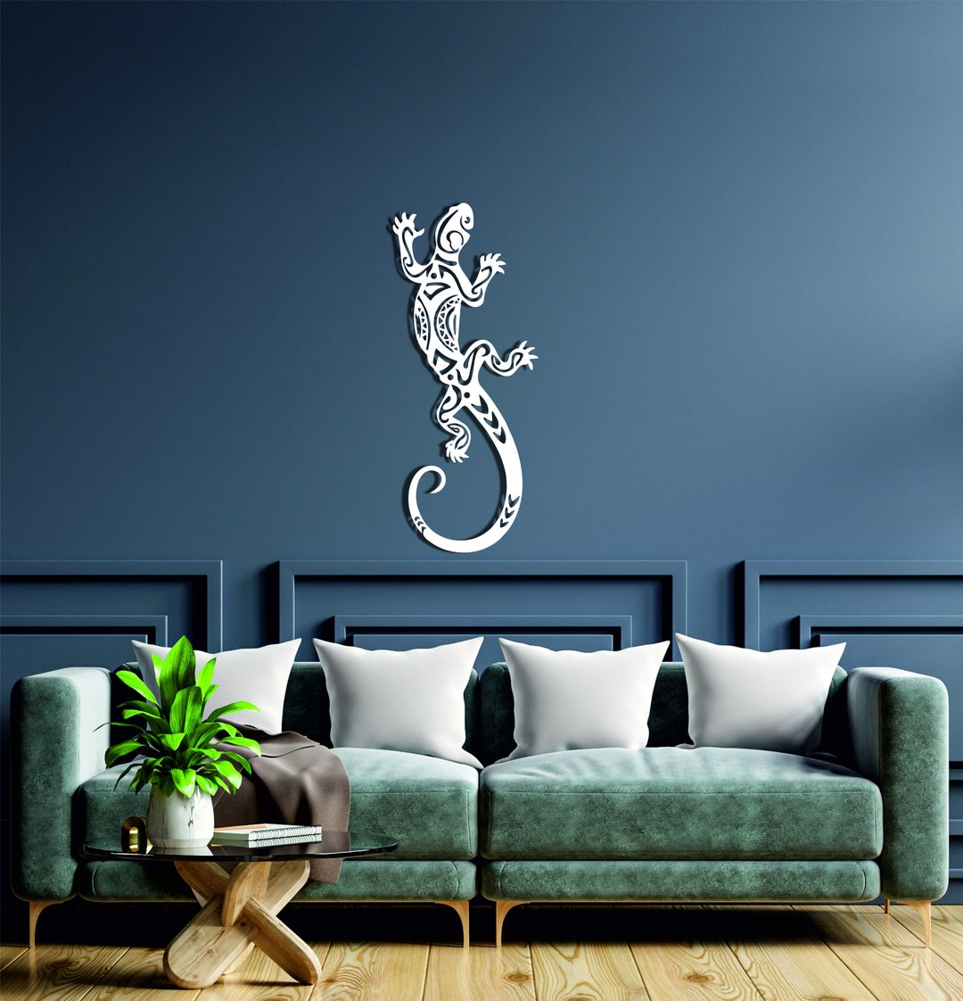 Metal Lizard Wall Art, Unique Metal Wall Art, Salamander Wall Decor ...