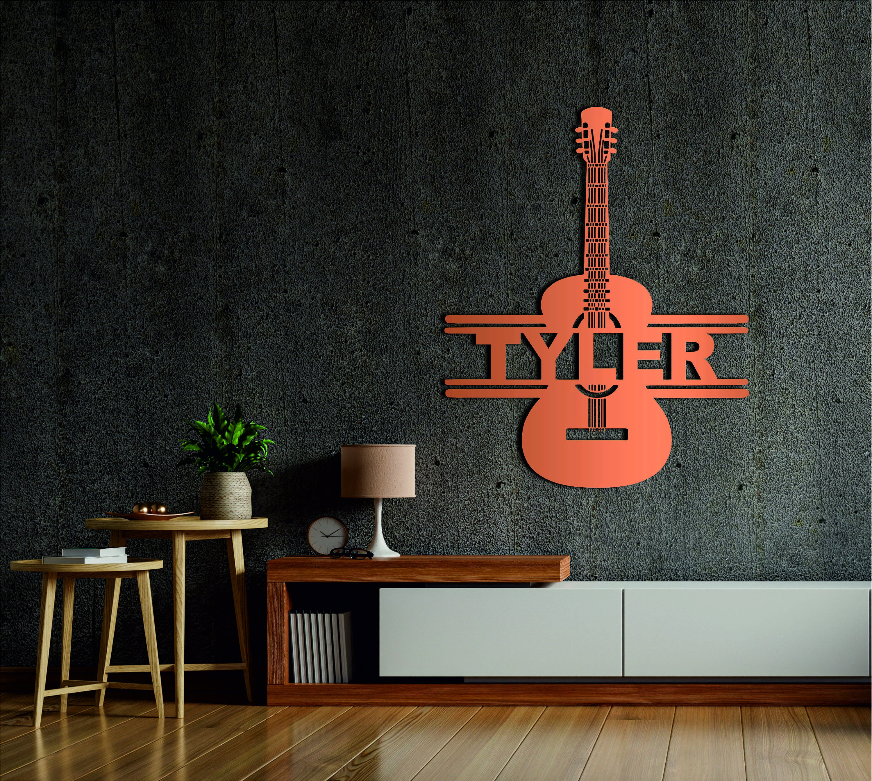 Personalized Guitar Decor Guitar Metal Wall Art Guitar Wall - Etsy