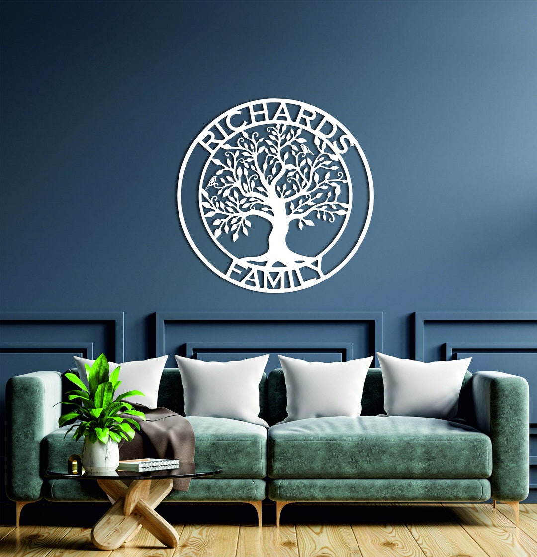 Personalized Family Tree,family Tree Metal Wall Art,tree of Life Wall ...