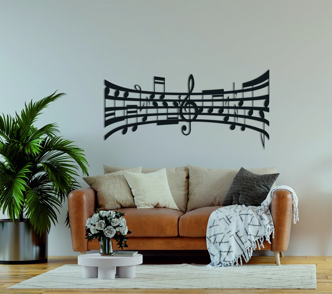 Metal Notes Wall Decor, Metal Music Wall Art, Music Notes Wall Art ...