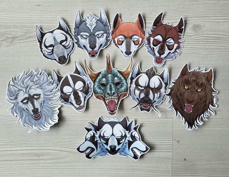 GNG | Wolf Arc Sticker Set | Reima's Pack - Etsy