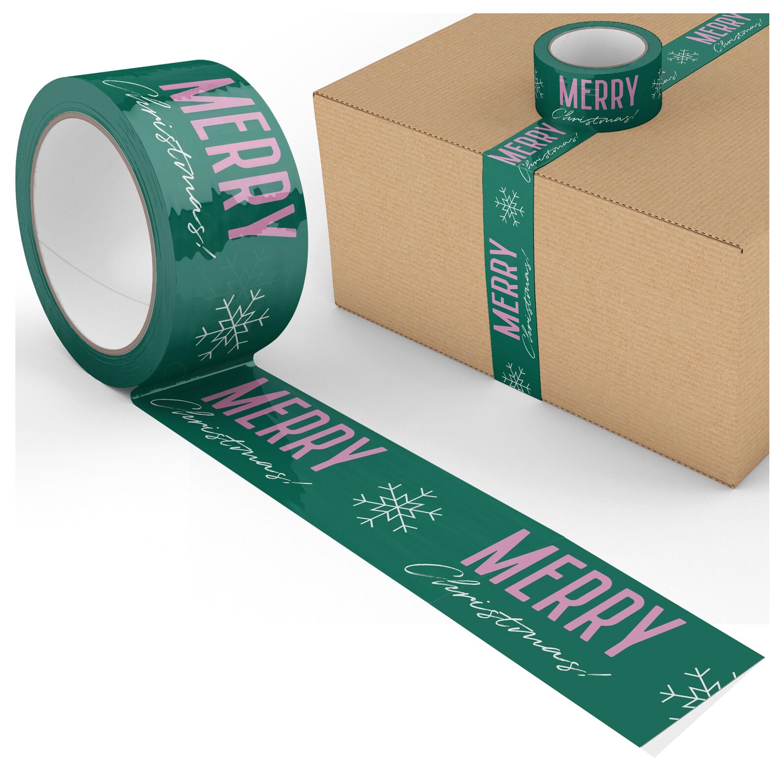 Holiday Packing Tape, Merry Christmas Snowflake, Cool Unique Decorative ...