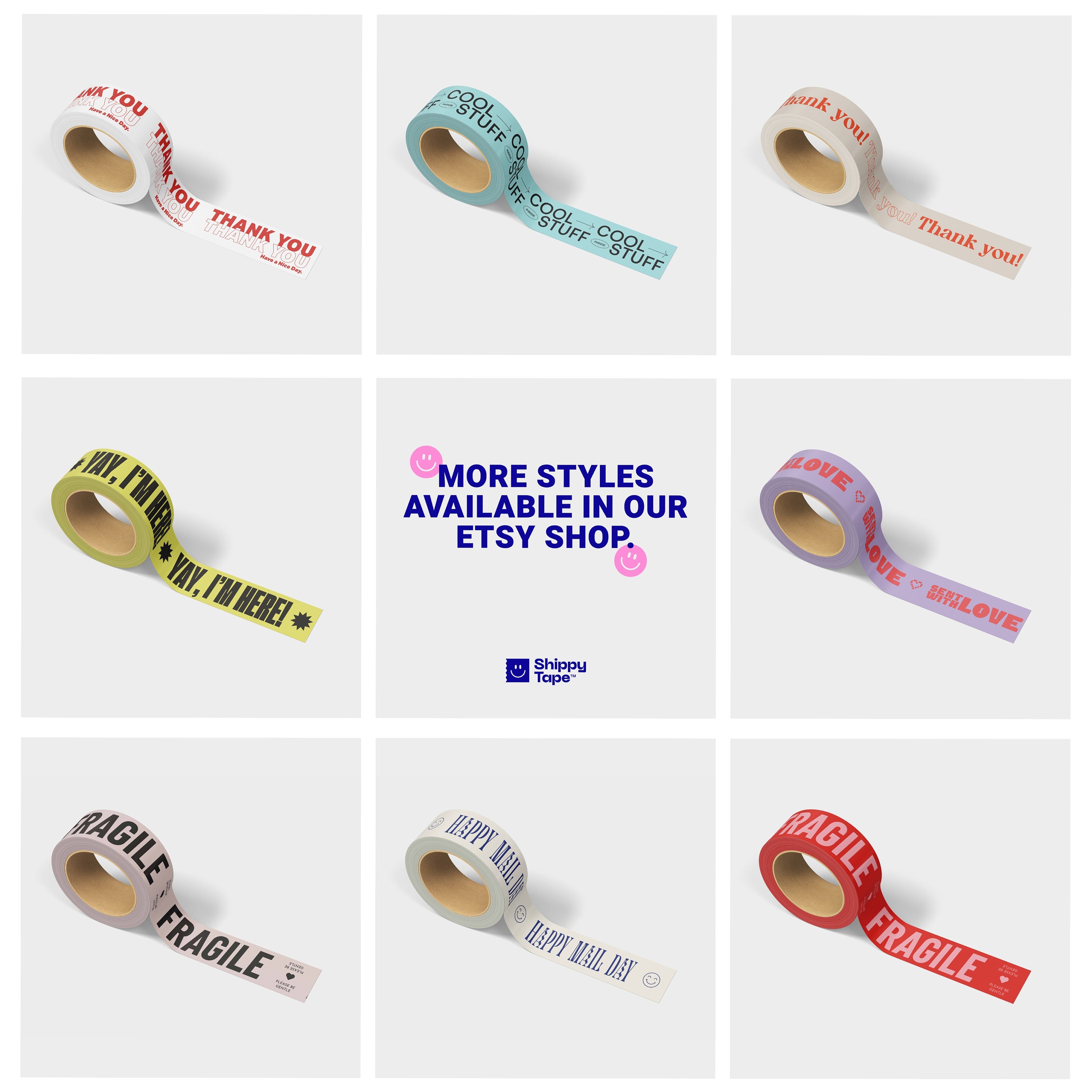 Cool Packing Tape, Yay I'm Here, Cool Unique Shipping Tape for Small ...